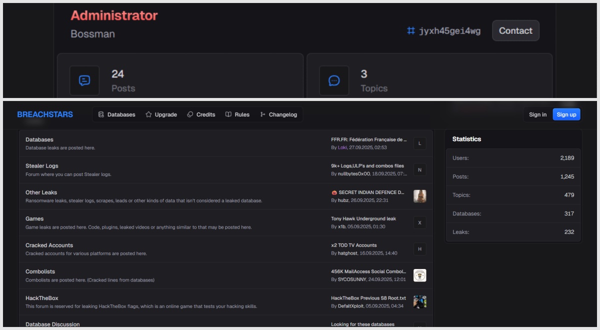 BreachForums hacker marketplace is now BreachStars| Cybernews