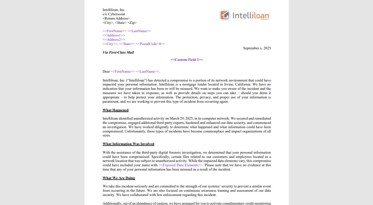 Intelliloan mortgage breach exposes customer data Intelliloan mortgage ...