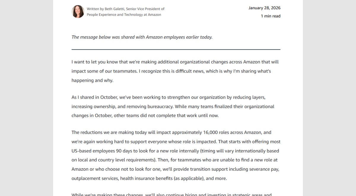 Amazon botches AWS layoff email | Cybernews