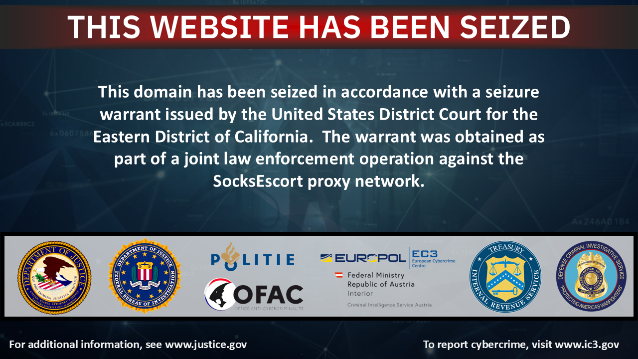 Authorities hit SocksEscort, major residential proxy service | Cybernews