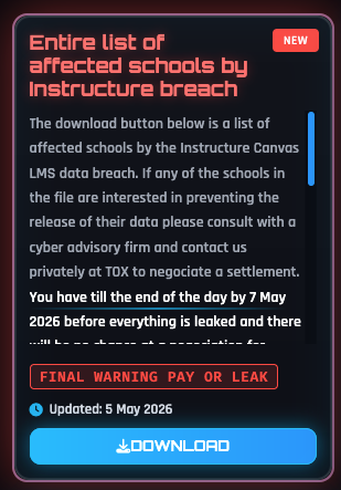 Harvard, MIT, Oxford among 8000+ schools caught in Canvas breach ...