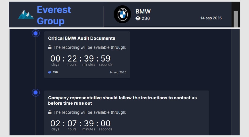 BMW im Visier der Everest-Ransomware-Hacker | Cybernews