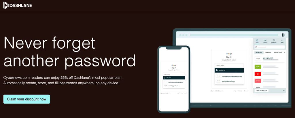 Best Dashlane Coupon Codes for June 2026: Save 25%