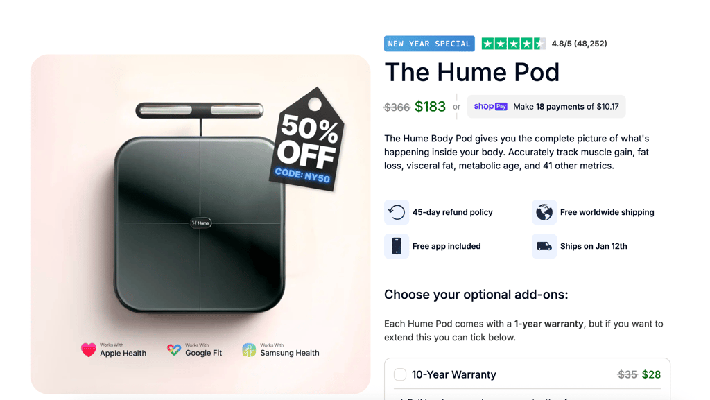 Hume Health Body Pod Best Price in January 2026