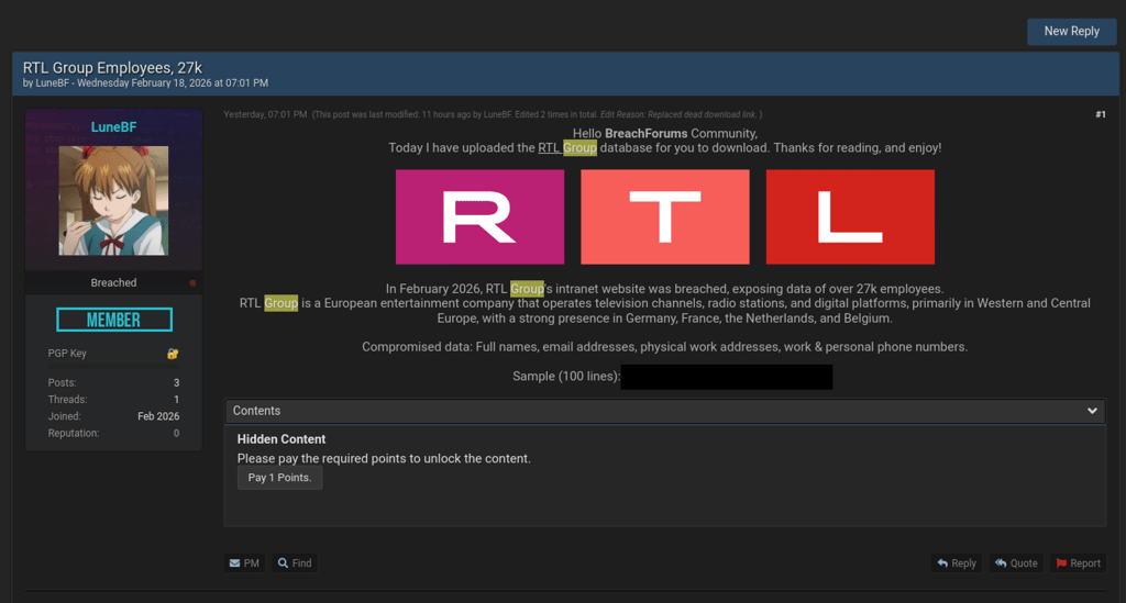 Hacker melden Abgriff von Mitarbeiterdaten aus dem Intranet der RTL ...