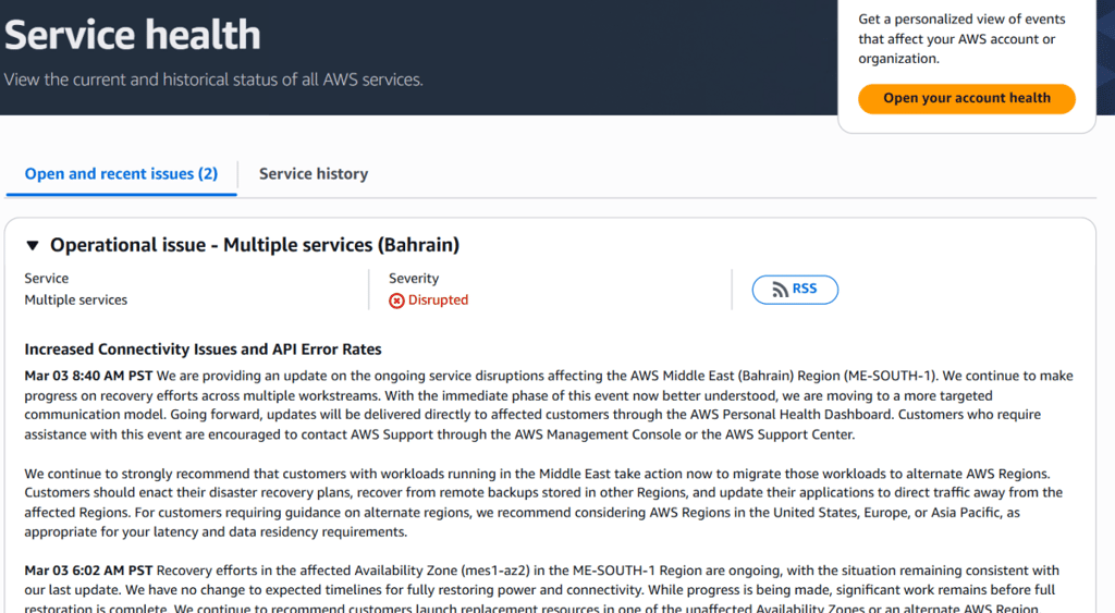 AWS Bahrain hit again in targeted Iran strike | Cybernews