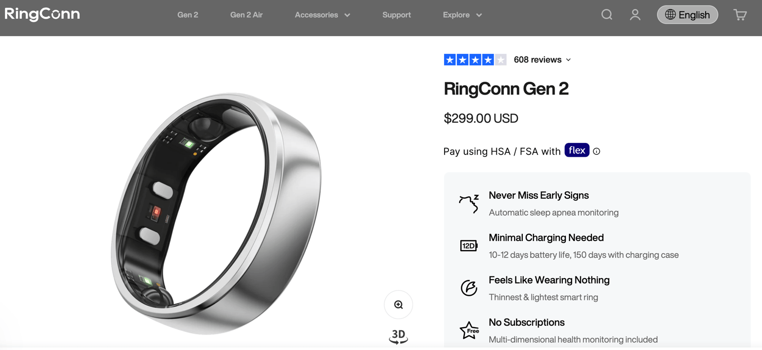 RingConn Smart Ring – Best Valentine’s Gift for Wellness Couples 2026