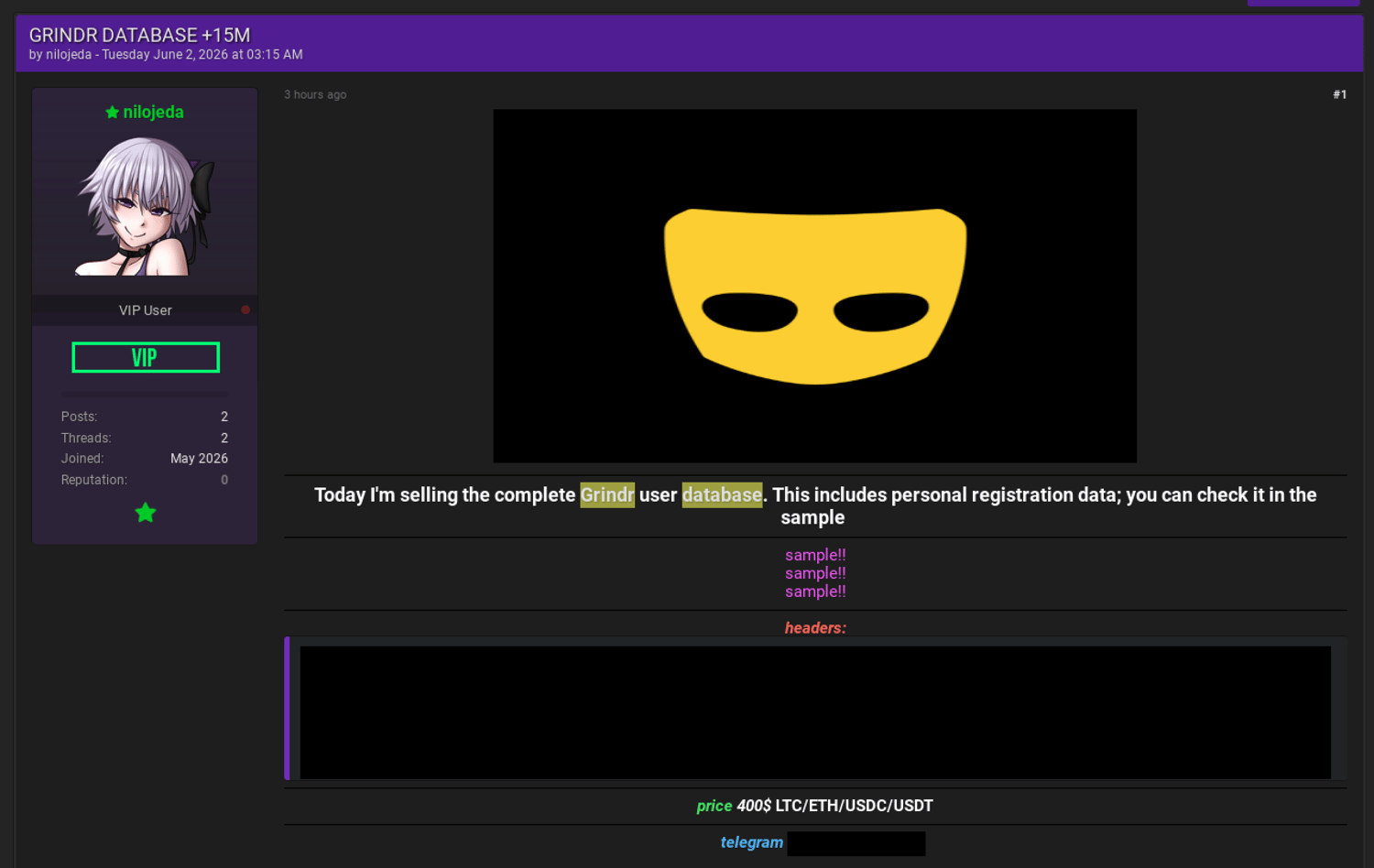 Hackers allegedly expose Grindr data, users face serious risk | Cybernews
