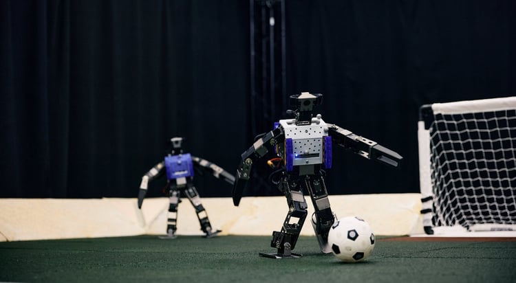 Google DeepMind teaches mini robots soccer skills | Cybernews